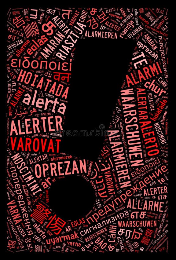 Alert Word with Symbol-text Graphics a Stock Illustration ...