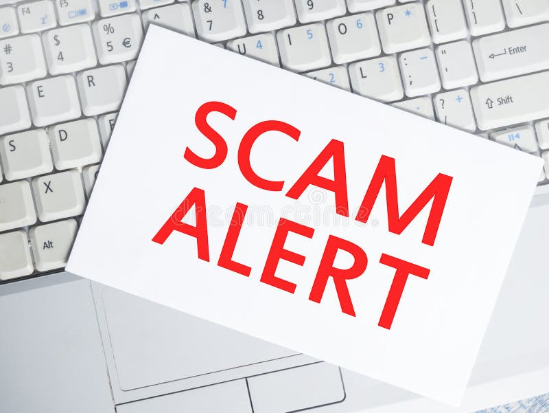 Vue De Dessus De Citations Internet D'avertissement D'escroquerie De ...