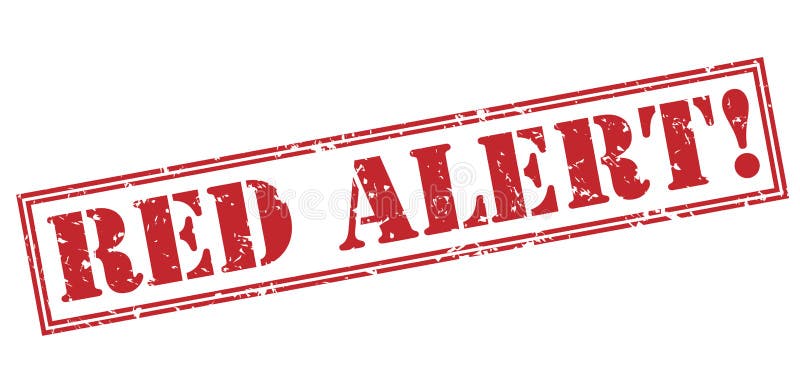 Alerte Rouge ! Timbre Rouge Illustration Stock - Illustration du trame ...