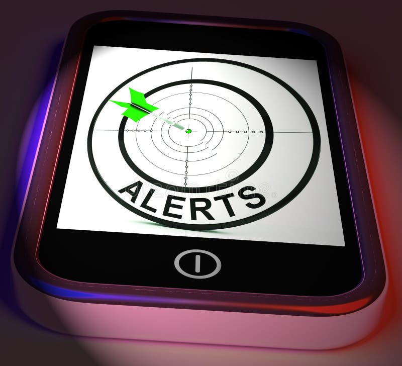 Alerts Smartphone Displays Phone Reminder or Alarm Stock Illustration ...