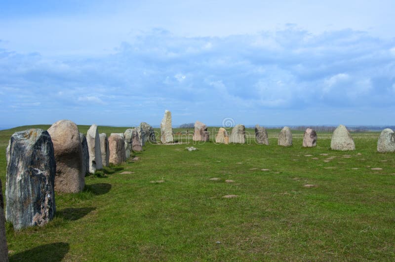 Ales Stenar Ale`s Stones, Archaeological Site in Southern Sweden Stock ... Ales Stenar Ale`s Stones, Archaeological Site in Southern Sweden Stock ...
