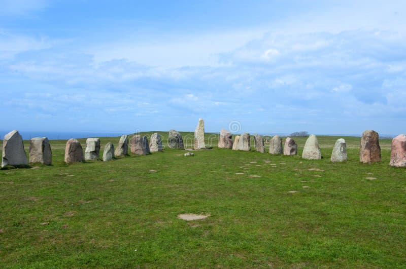 Ales Stenar Ale`s Stones, Archaeological Site in Southern Sweden Stock ... Ales Stenar Ale`s Stones, Archaeological Site in Southern Sweden Stock ...