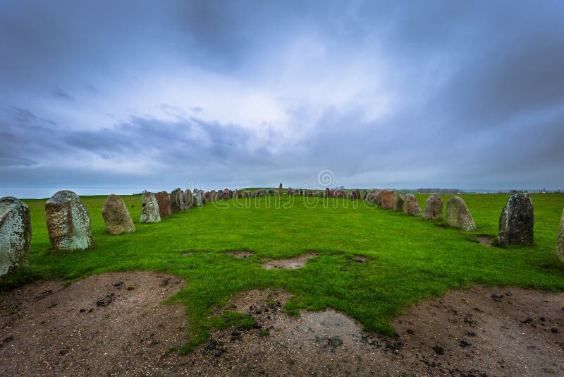 Ales Stones - October 22, 2017: the Iron Age Ales Stones in Skane ...