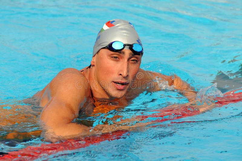 Alessandro Calvi swimming editorial photo. Image of europe - 28363871
