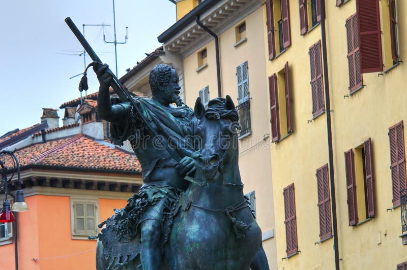 Alessandro Farnese Statue. Piacenza. Emilia-Romagna. Italy Stock Image ...