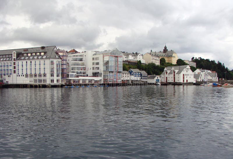 Alesund harbor stock image. Image of view, ferry, summer - 117209851