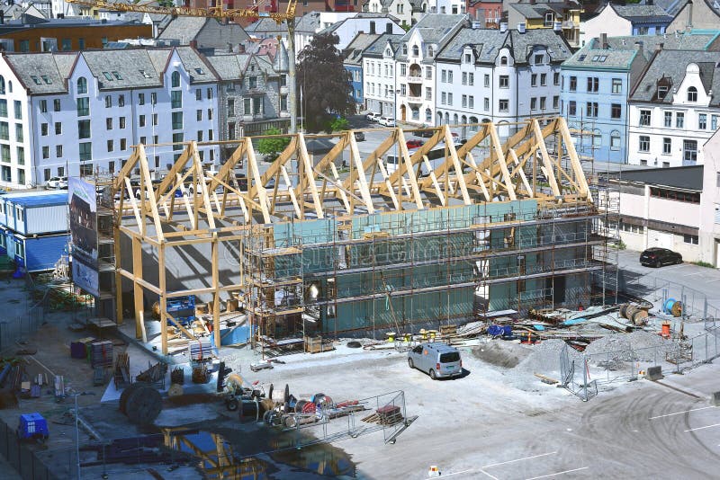 Construction of a Modern Building on the Harbour Front Editorial Photo ...