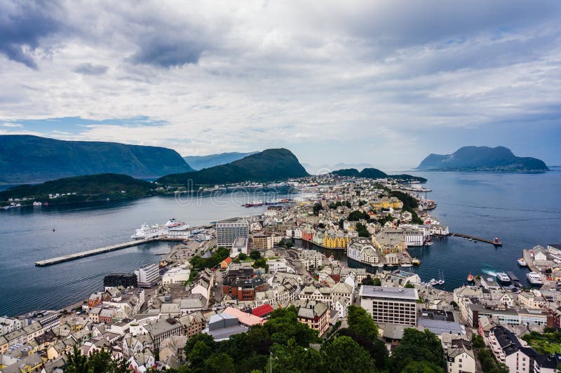 Alesund, Norway stock photo. Image of panorama, aksla - 39818610