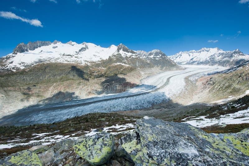 Aletsch Glacier stock photo. Image of scenery, monchsjochhutte - 20864552