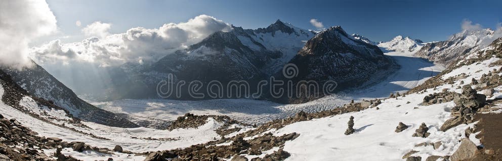 Aletsch glacier stock photo. Image of peak, glaciar, snow - 21667568