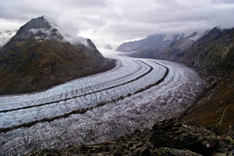 Aletsch glacier stock photo. Image of swiss, bettmeralp - 26700500