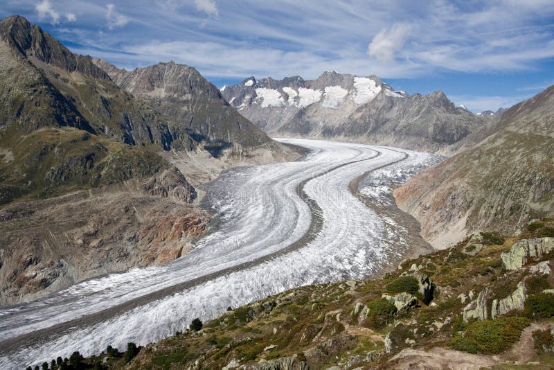 Aletsch glacier stock photo. Image of landscape, peak - 6795554