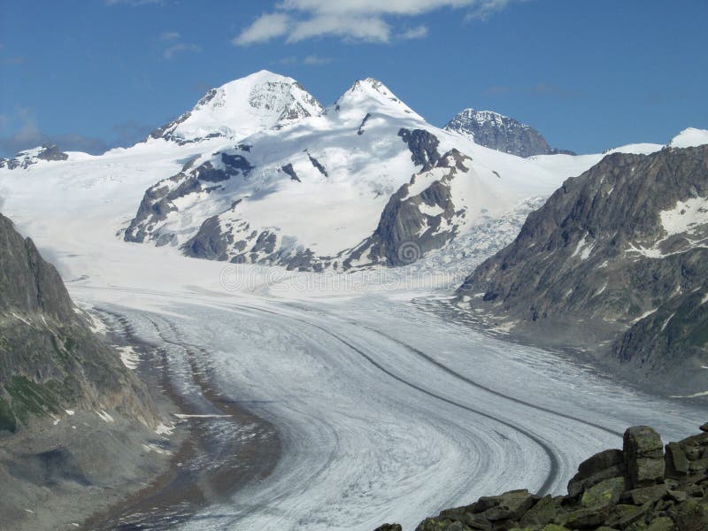 Aletsch Glacier stock photo. Image of swiss, alps, mountains - 540752