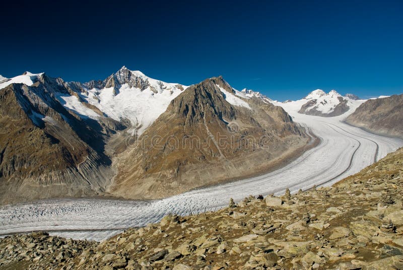 Aletsch glacier stock photo. Image of landscape, peak - 6795554