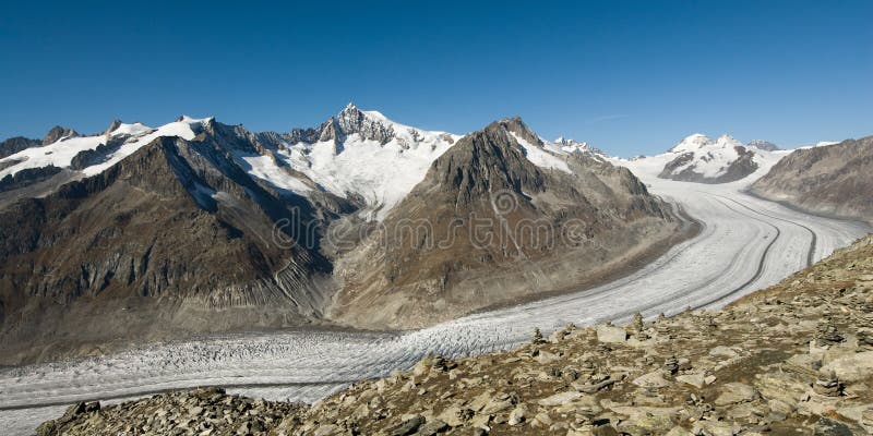 Aletsch glacier stock image. Image of aletschhorn, glacier - 6934485