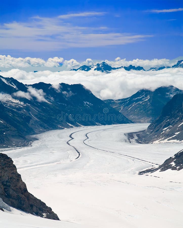 Aletsch-Gletscher Im Jungfraujoch, Schweizer Alpen, Die Schweiz ...