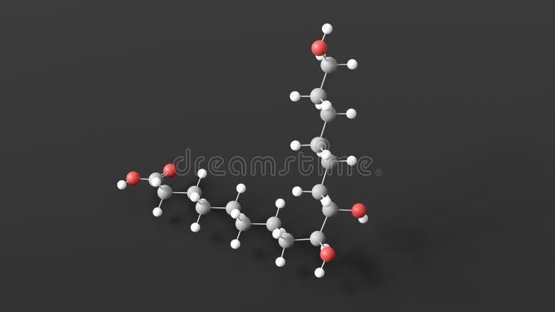 Aleuritic Acid Molecular Structure, Alpha-aleuritic Acid, Ball and ...