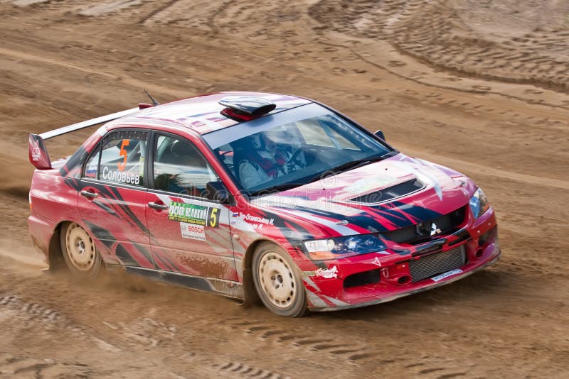 Alex Kononov Drives a Mitsubishi Lancer Editorial Stock Photo - Image ...