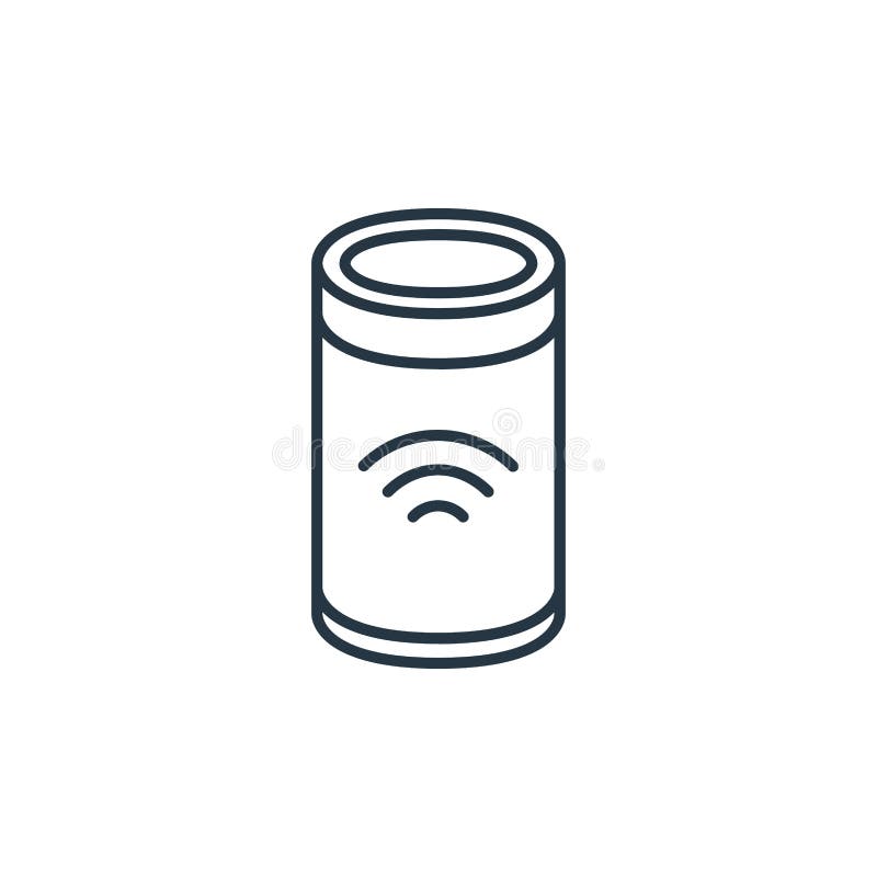 Alexa Icon Vector from Smart Home Devices Concept. Thin Line ...