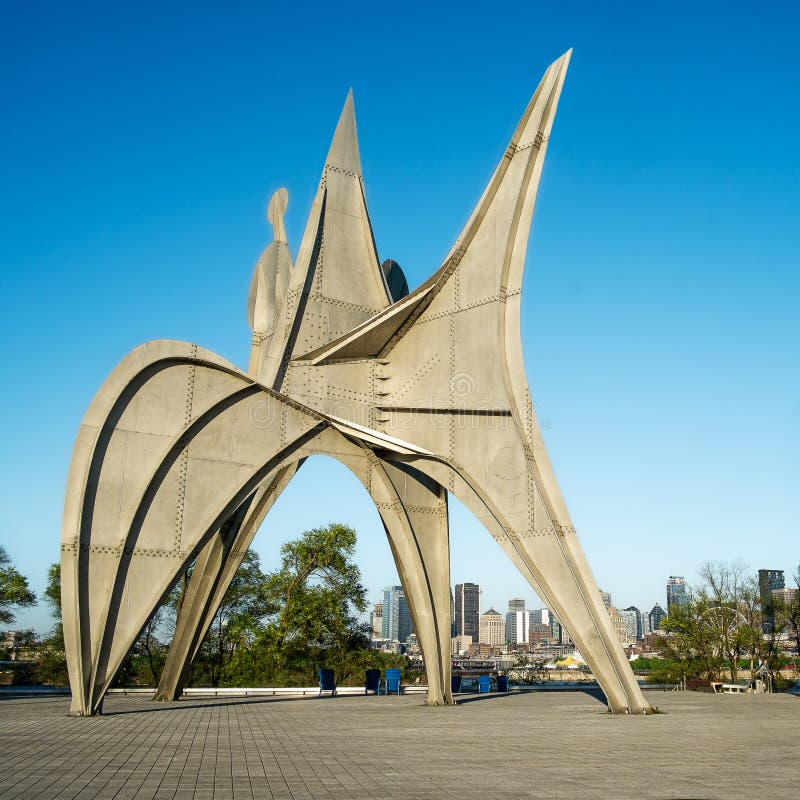 Alexander Calder’s Sculpture with Its Abstract Form, the Structure ...