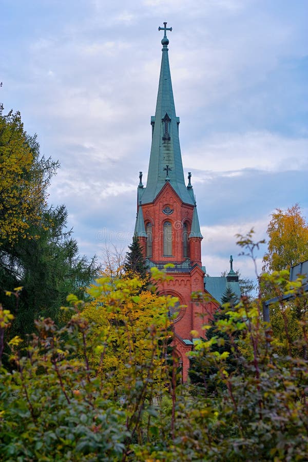 Tammerfors Domkyrka, Finland Arkivfoto - Bild av rött, europeiskt: 32088078