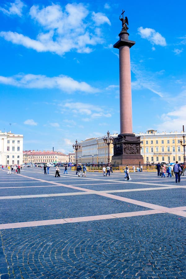 Alexander Column on Palace Square Stock Photo - Image of angel, kolonna ...