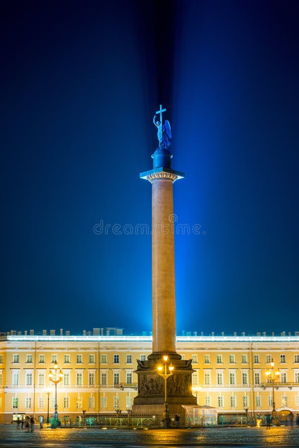 Alexander Column on Palace Square (Dvortsovaya Square) in Front of the ...