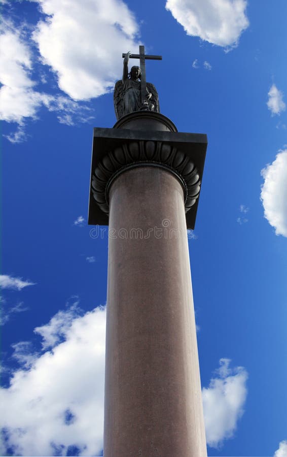Alexander Column on Palace Square in Saint Petersburg Stock Image ...