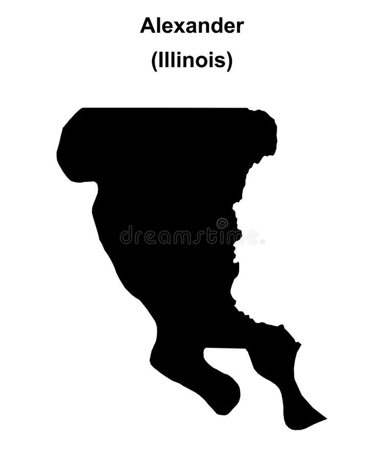 Alexander outline map stock illustration. Illustration of illinois ...