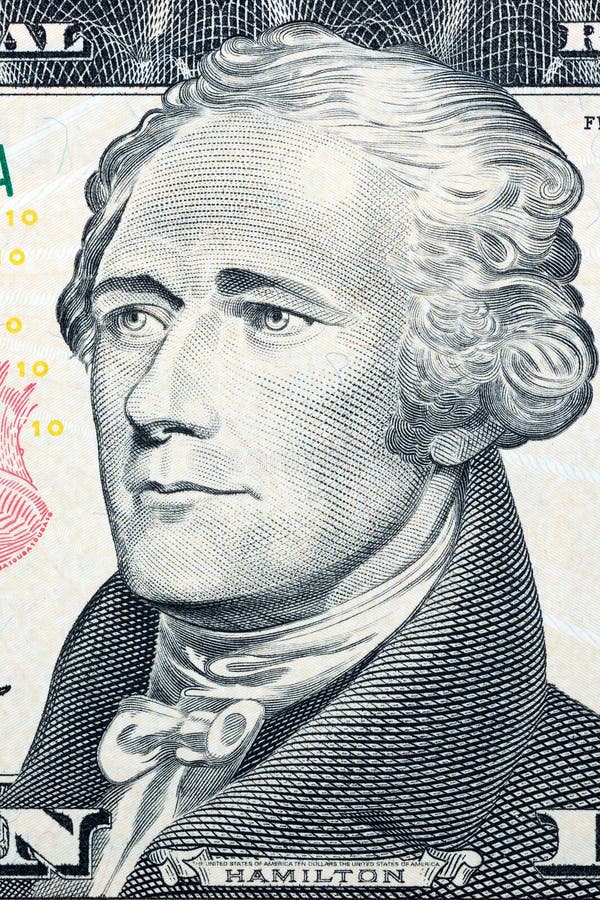 Alexander Hamilton, Portrait Stock Photo - Image of federal, dollars ...