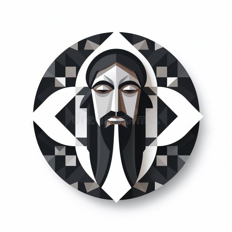 Alexander Icon Pattern Design on Minimalistic White Background Stock ...