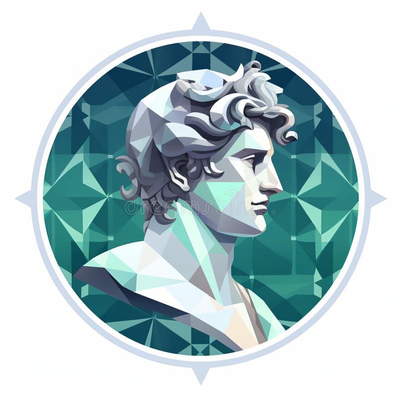 Minimalistic Alexander Icon Pattern on White Background Design Stock ...