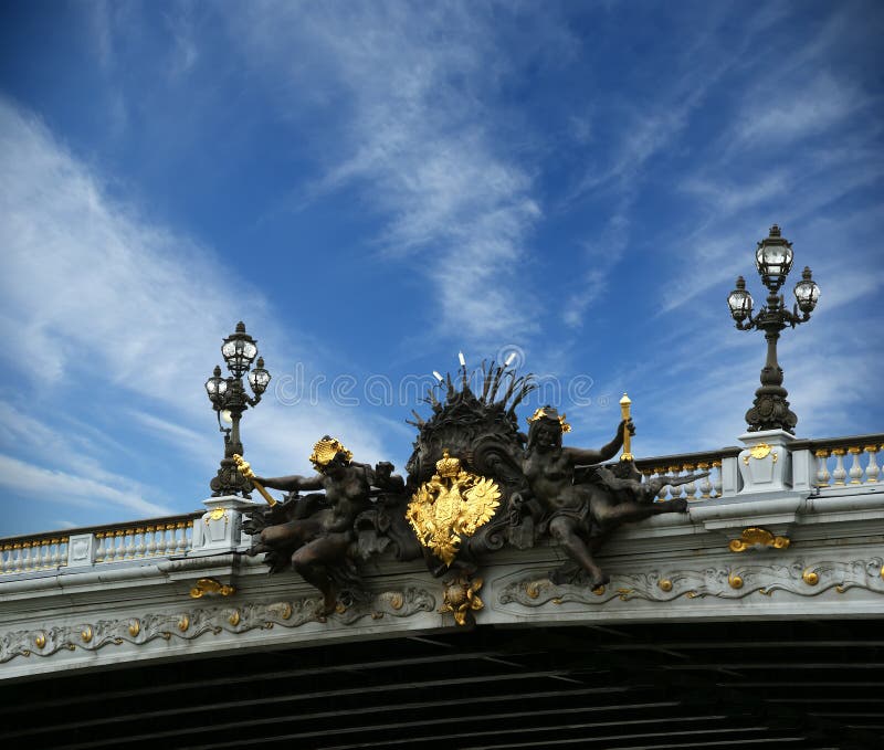 The Alexander III Bridge- Paris Stock Image - Image of capital, seine ...