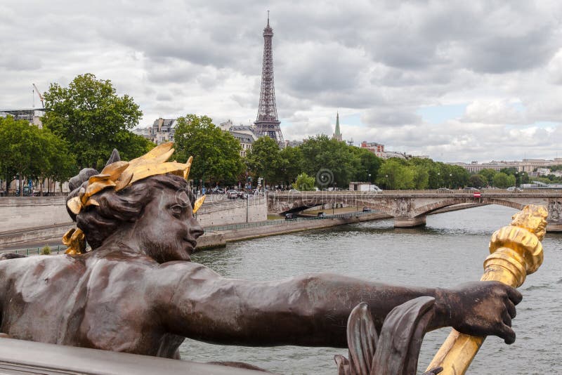 Alexander III Bridge Paris France Editorial Image - Image of river ...