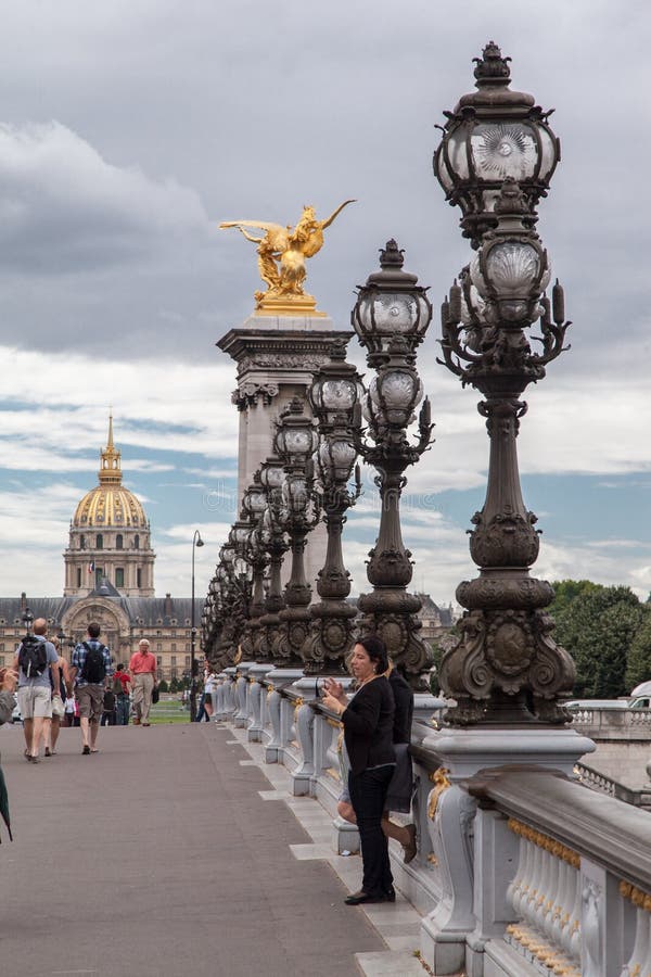 Alexander III Bridge Paris France Editorial Image - Image of invalides ...