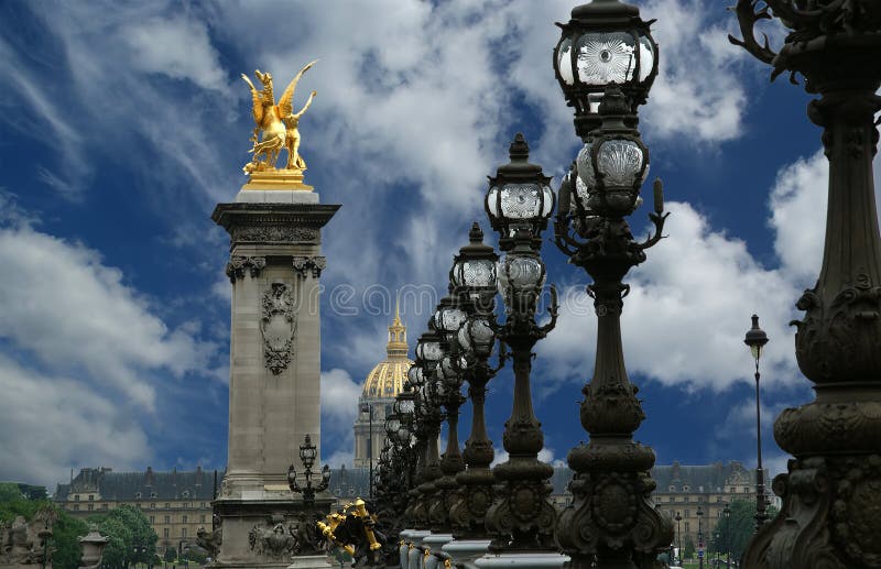 The Alexander III Bridge - Paris, France Stock Image - Image of ...