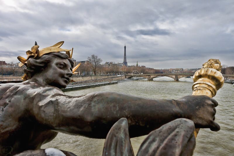 Alexander III Bridge at Paris Stock Photo - Image of european, city ...
