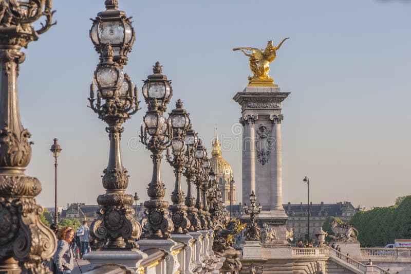 Alexander III Bridge editorial photography. Image of tourism - 57393632