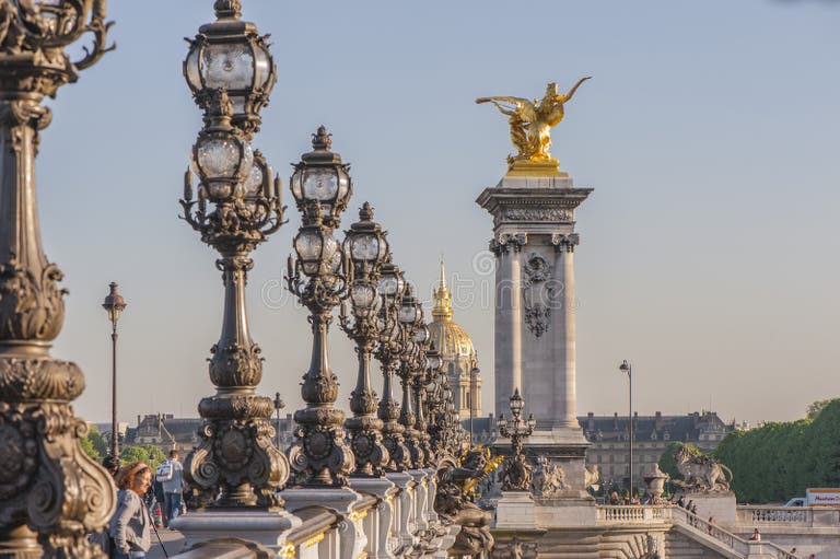 Alexander III Bridge editorial photography. Image of tourism - 57393632