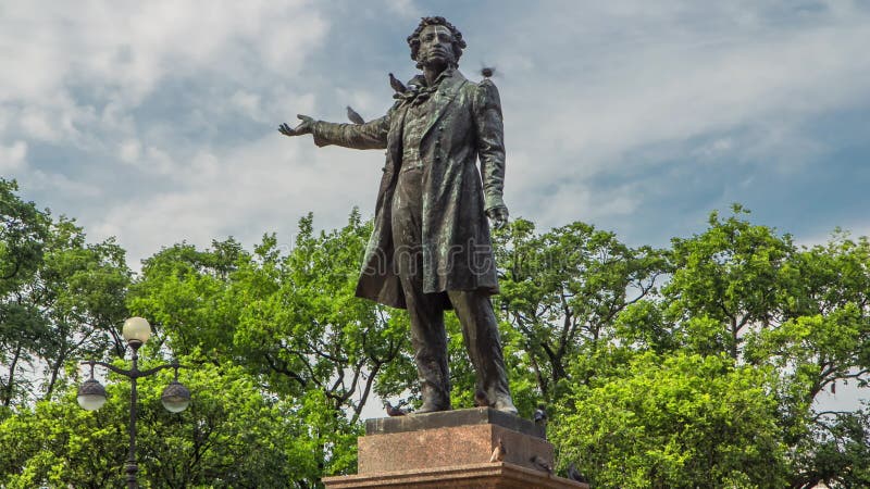 Monument To Alexander Pushkin Timelapse Hyperlapse on Ploshchad ...
