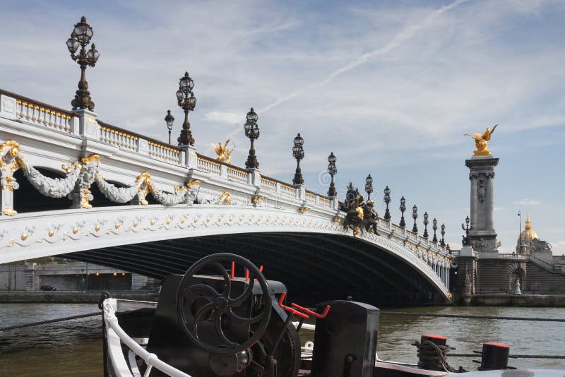 Alexander S Third Bridge in Paris on a Spring Day Stock Image - Image ...