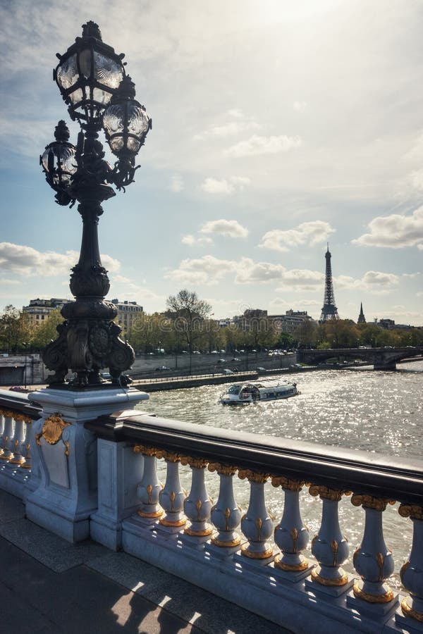 Alexander S Third Bridge in Paris on a Spring Day Editorial Image ...