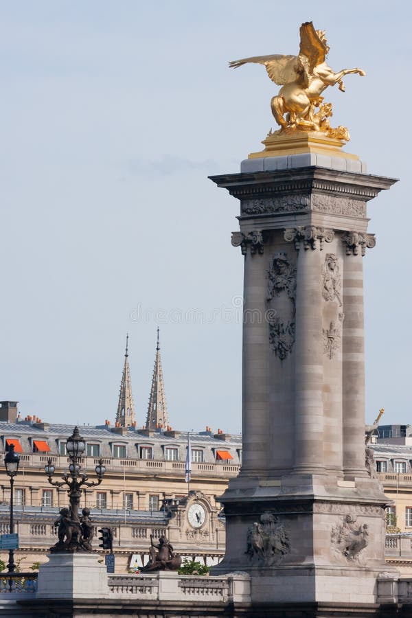 Alexander S Third Bridge in Paris on a Spring Day Stock Photo - Image ...