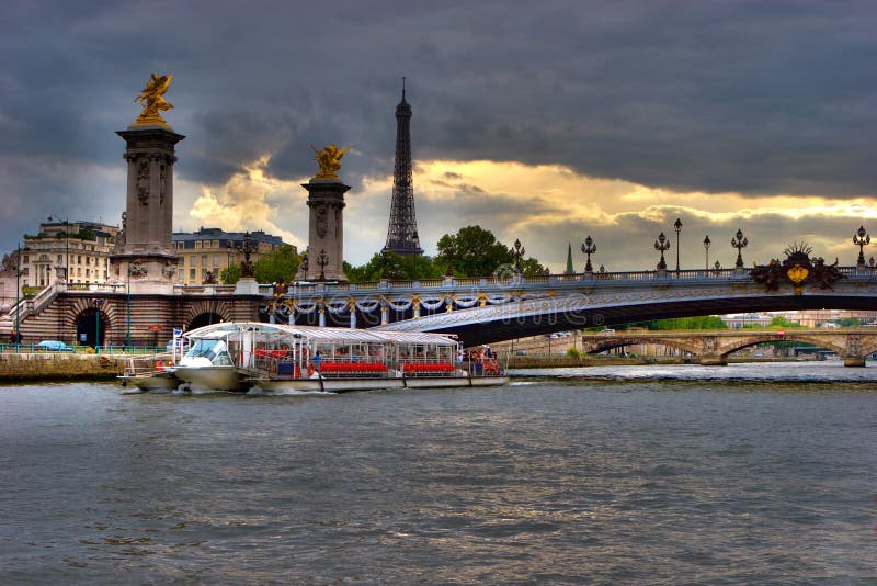 Alexander the Third Bridge stock image. Image of third - 187762213