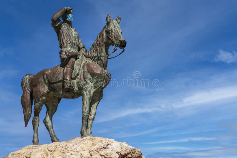 Alexander Zaid the Watchman Stock Image - Image of bronze, coronavirus ...
