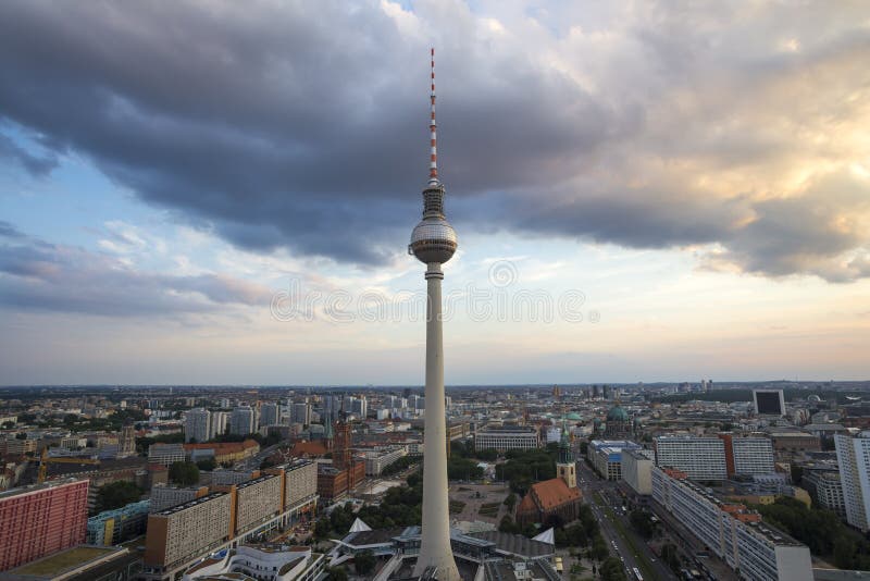 Alexanderplatz Berlin Germany from Above Stock Image - Image of tower ...