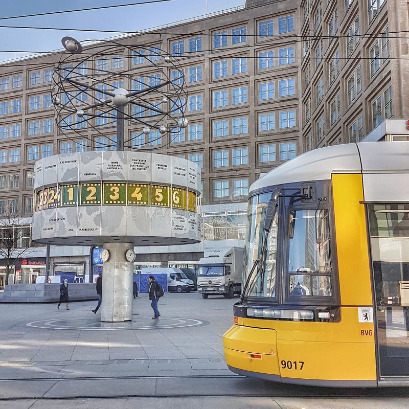 Berlin square editorial stock photo. Image of alexanderplatz - 122631393
