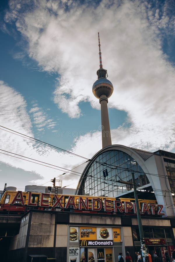 Alexanderplatz Train Station with Famous TV Tower, Berlin, Germany ...