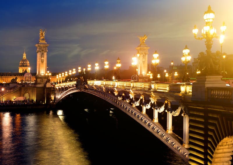 Alexandre 3 Bridge, Paris stock image. Image of paris - 76796735