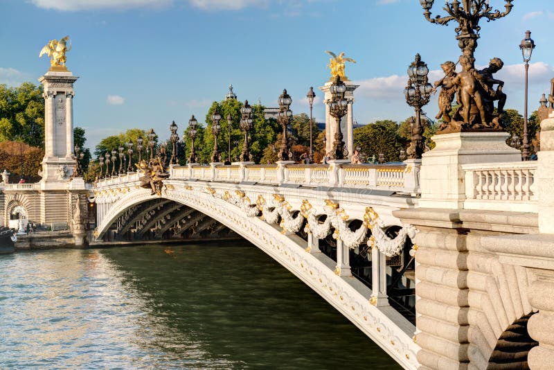 Alexandre III Bridge in Paris Editorial Photography - Image of bridge ...